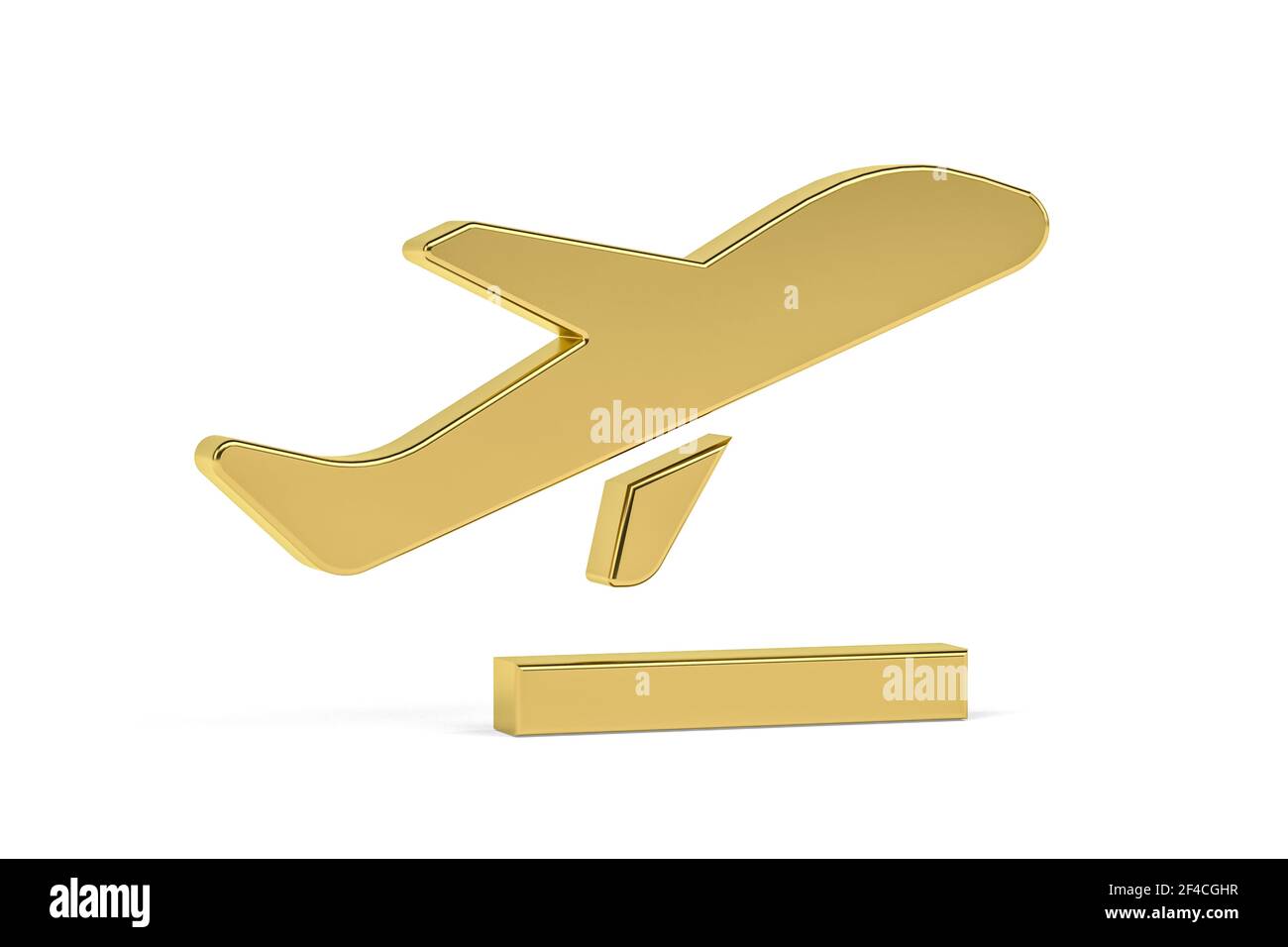 Golden 3d departures icon isolated on white background - Signs at the ...