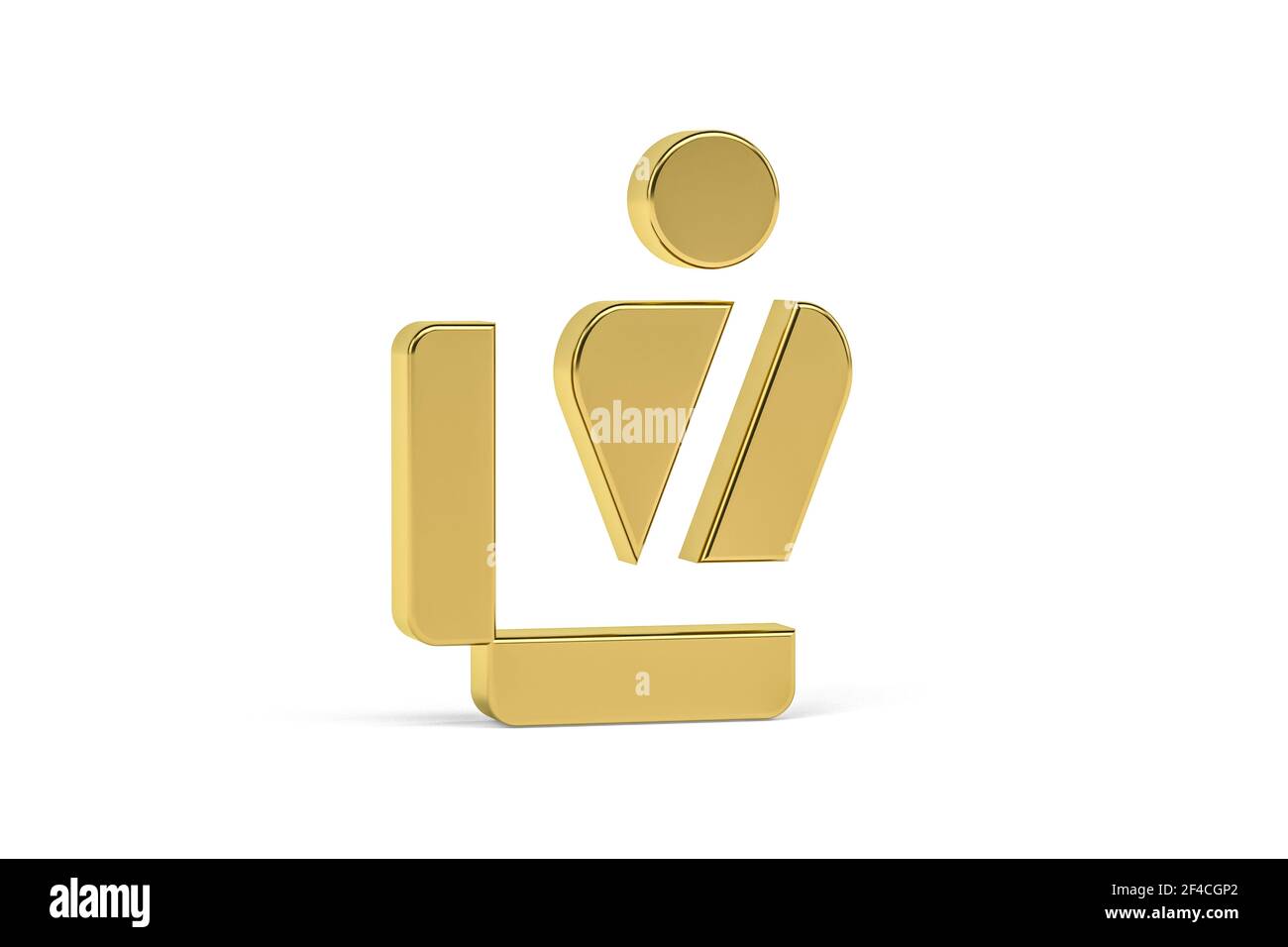 Golden 3d customs control icon isolated on white background - Signs at ...