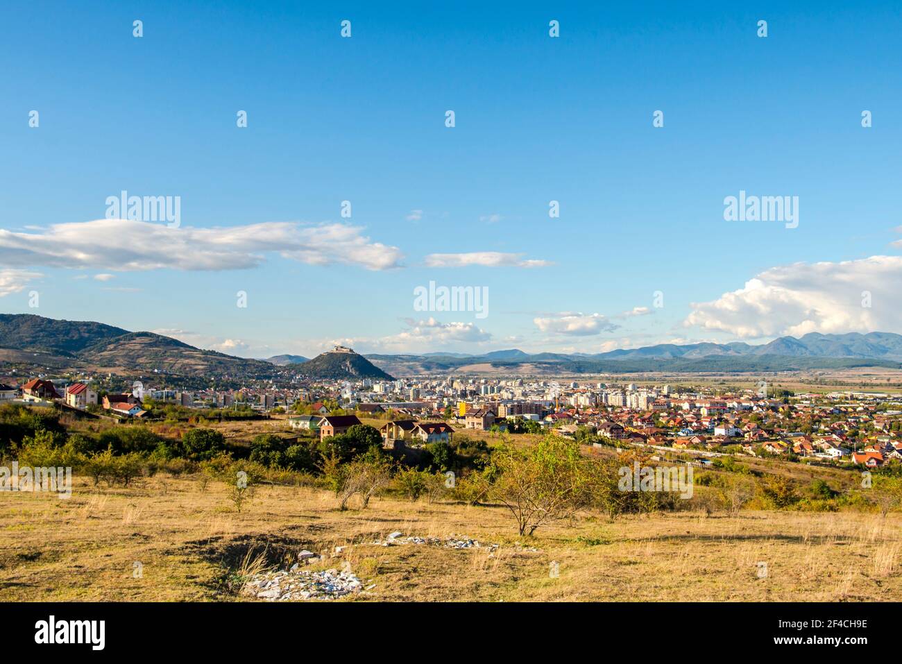 Deva city view on the summer, Romania Stock Photo - Alamy