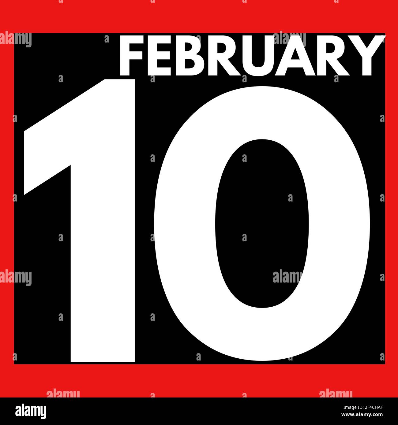February 10 . Modern daily calendar icon .date ,day, month .calendar ...