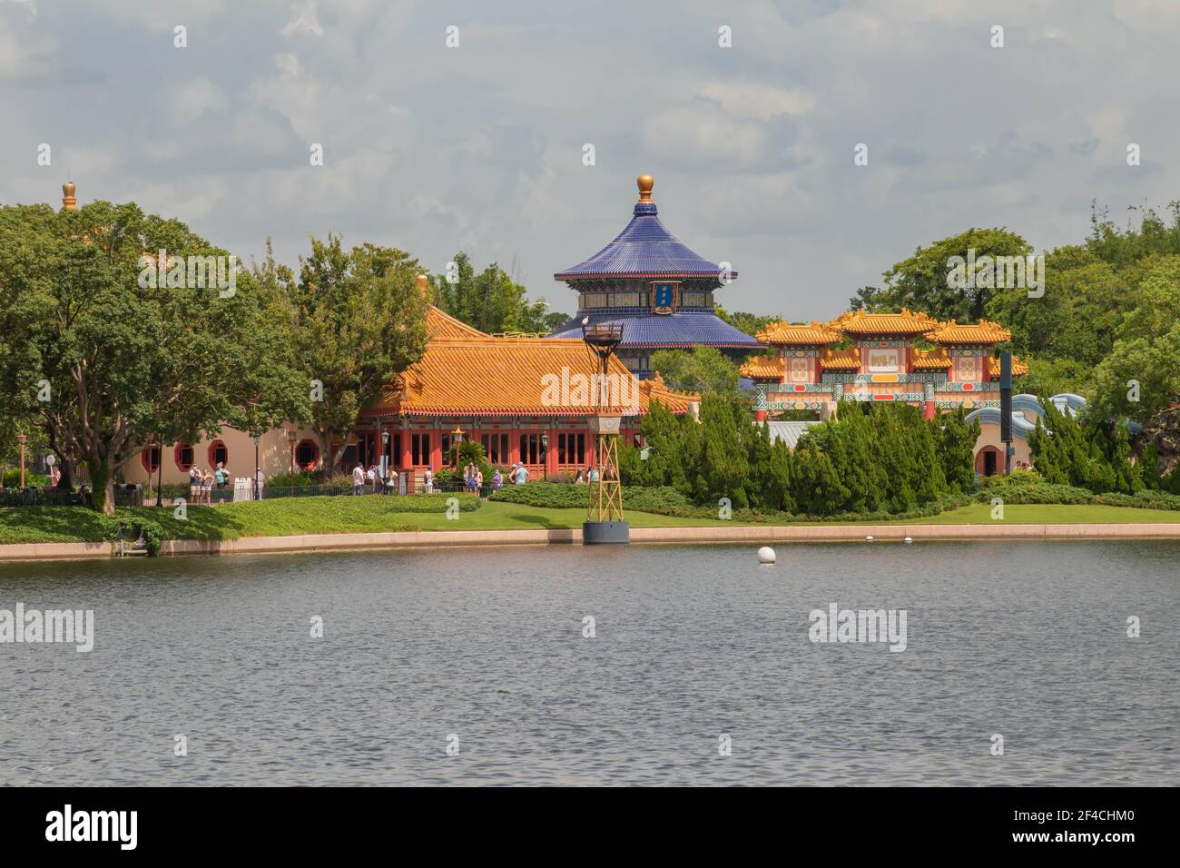 Orlando, Florida. July 29, 2020. Panoramic view of China Pavillion at ...