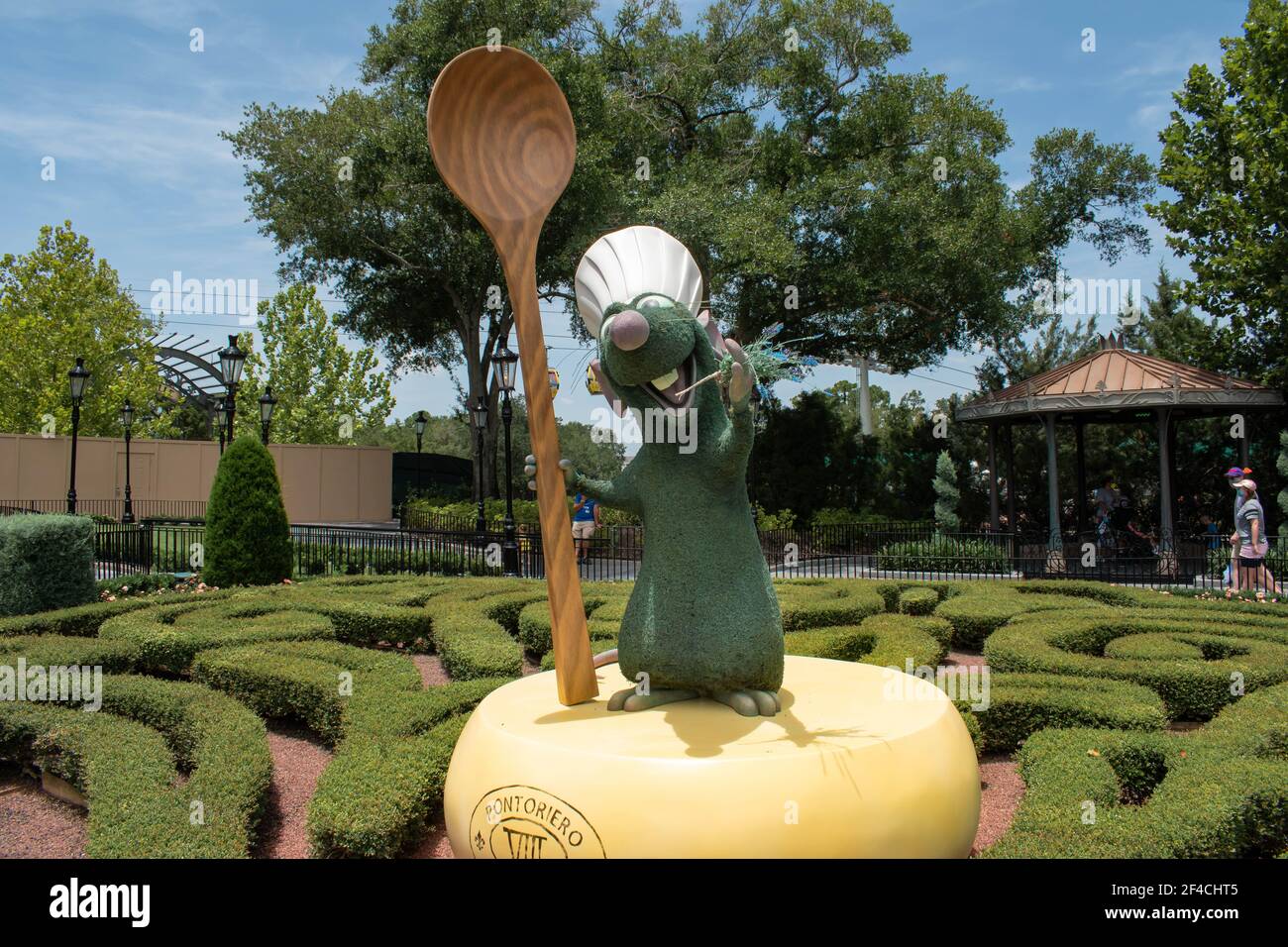 Orlando, Florida. July 29, 2020. Remy Topiary at Epcot (24 Stock Photo ...