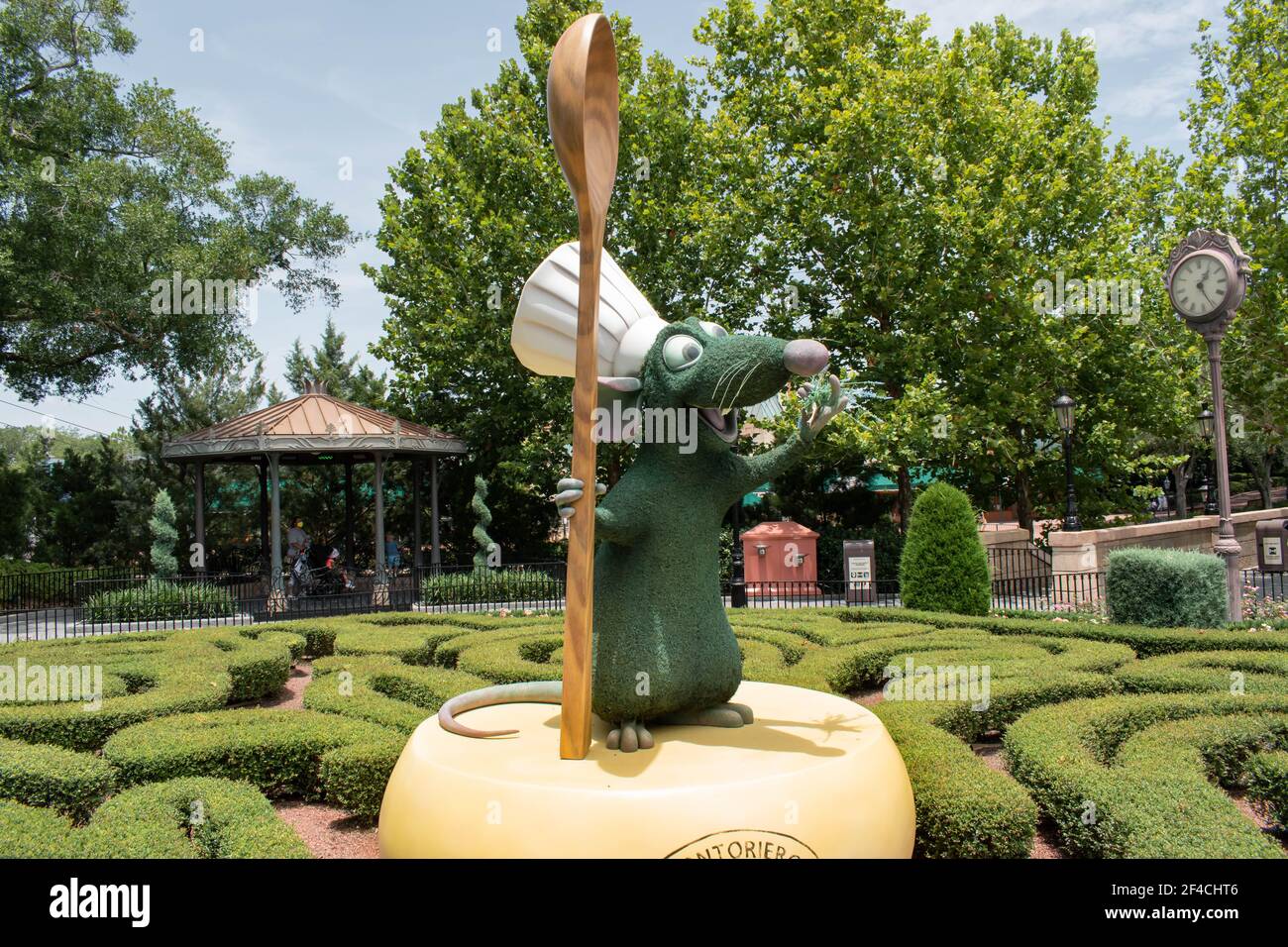 Orlando, Florida. July 29, 2020. Remy Topiary at Epcot (25 Stock Photo ...
