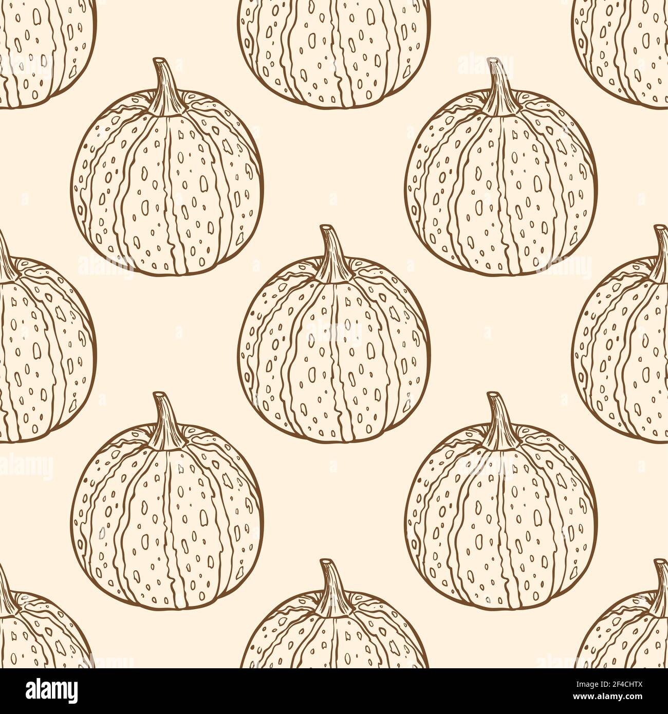 Fall seamless pumpkin pattern Stock Vector Images - Alamy