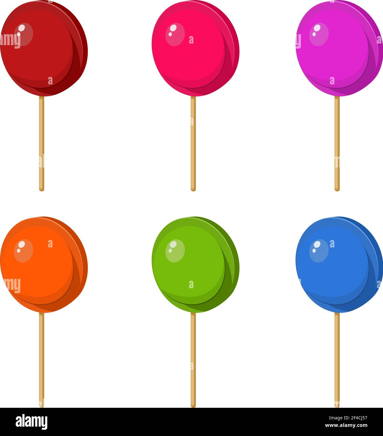 Vector illustration set of colorful sweet lollipops on a white ... Vector illustration set of colorful sweet lollipops on a white ...