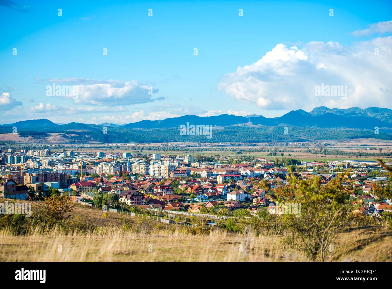 Deva city view on the summer, Romania Stock Photo - Alamy