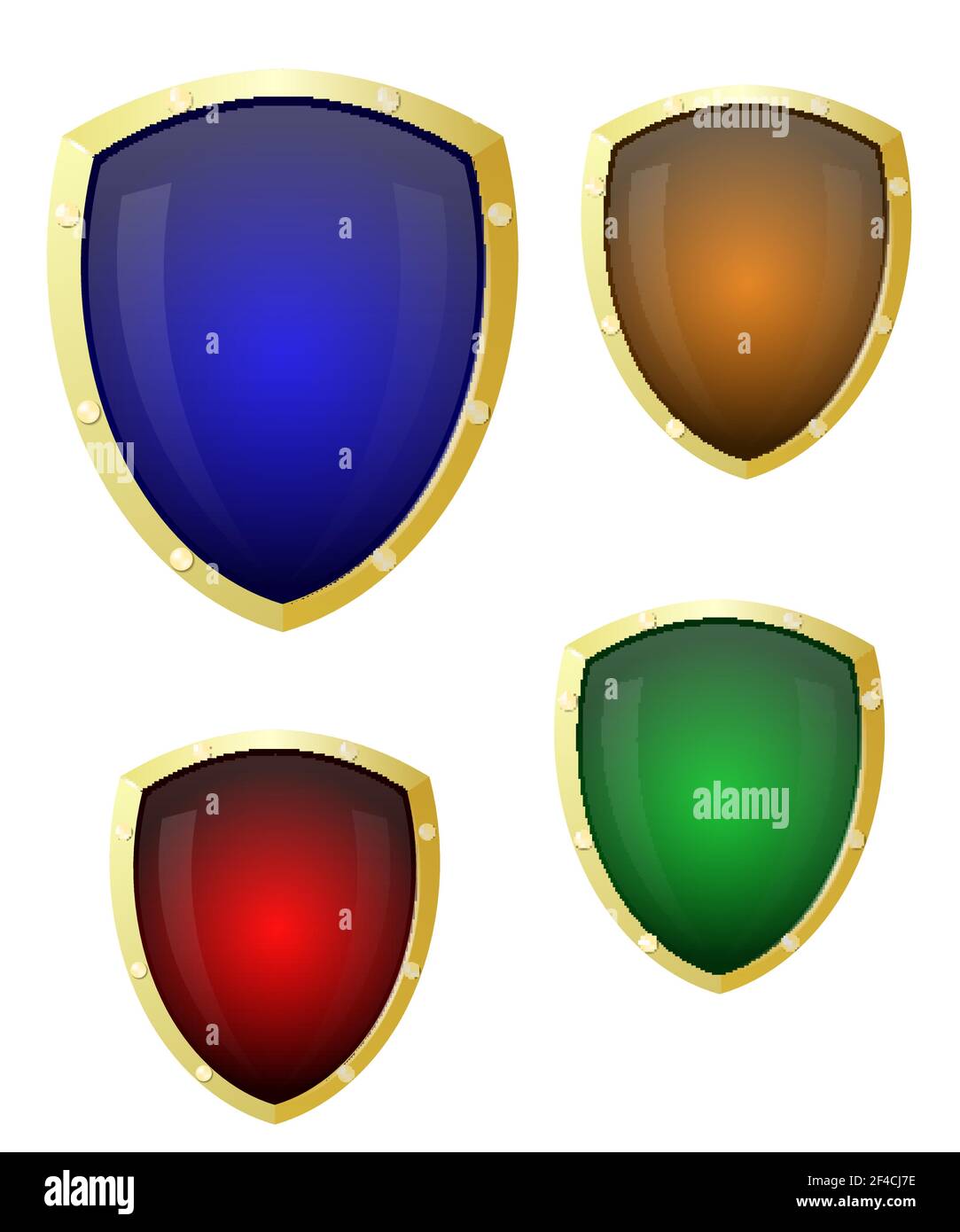 Vector Set Of Glass Panels Of Color On A White Background Web Design Element Stock Vector Image