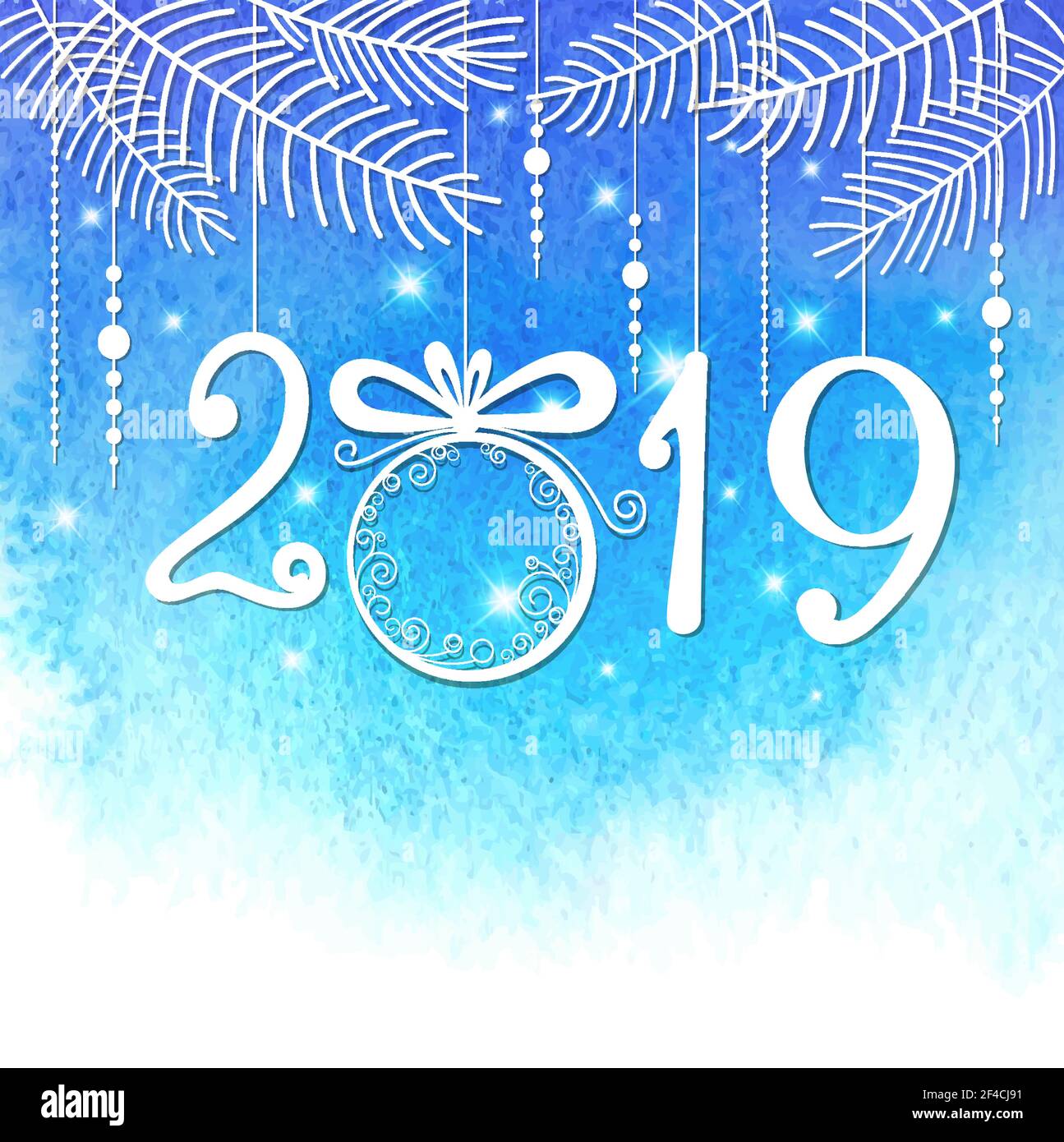 Christmas tree decor watercolor Stock Vector Images - Alamy