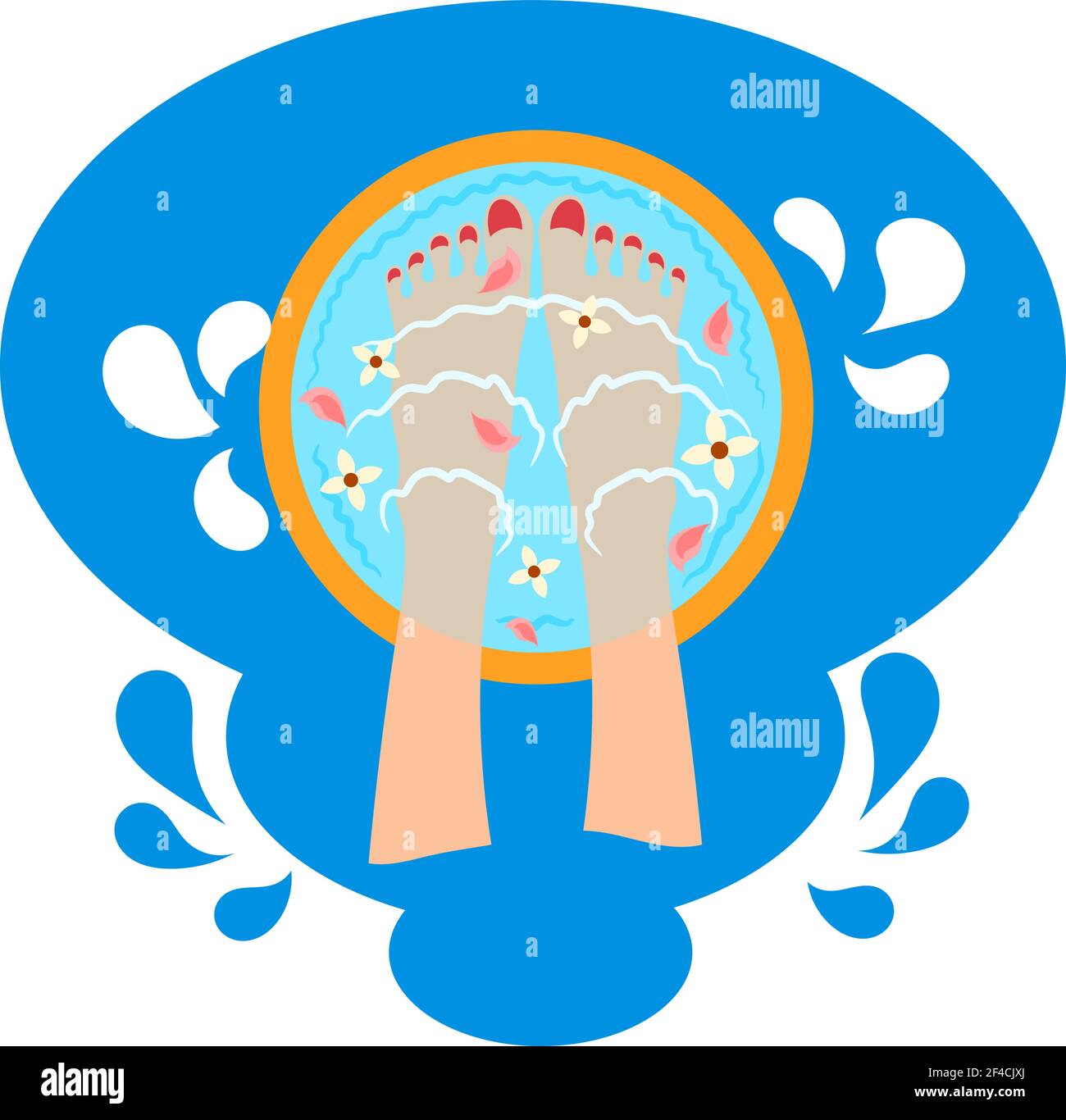 Toe in water Stock Vector Images - Alamy