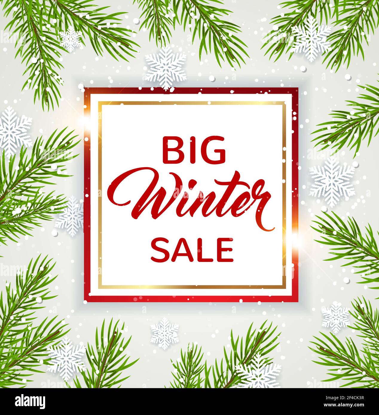 Christmas winter fir snow Stock Vector Images - Alamy