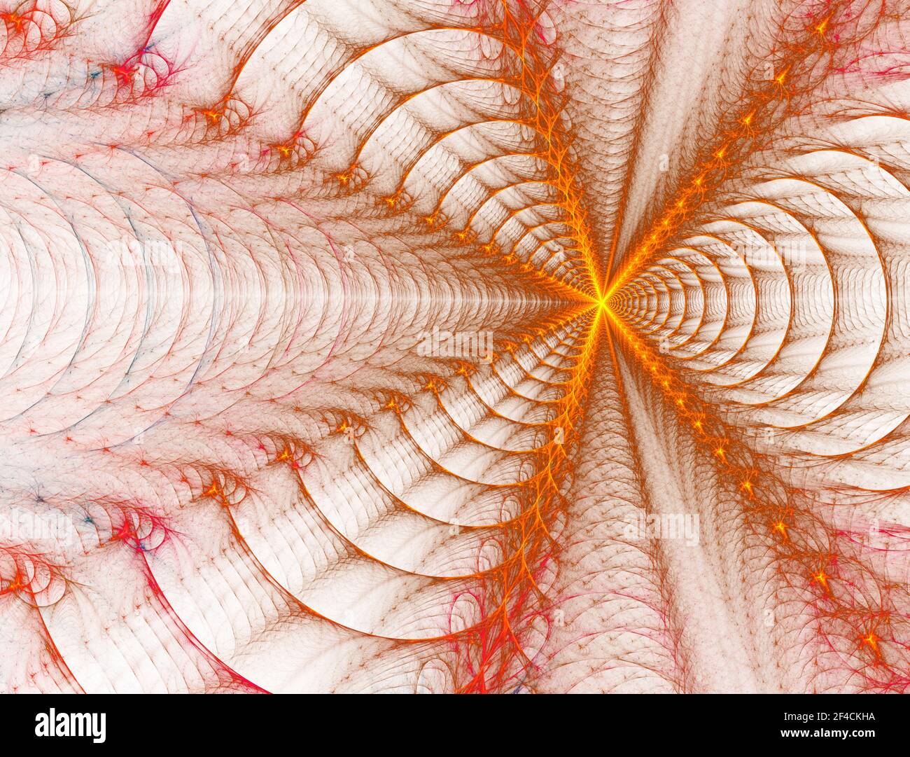 An abstract computer generated modern fractal design on dark background ...