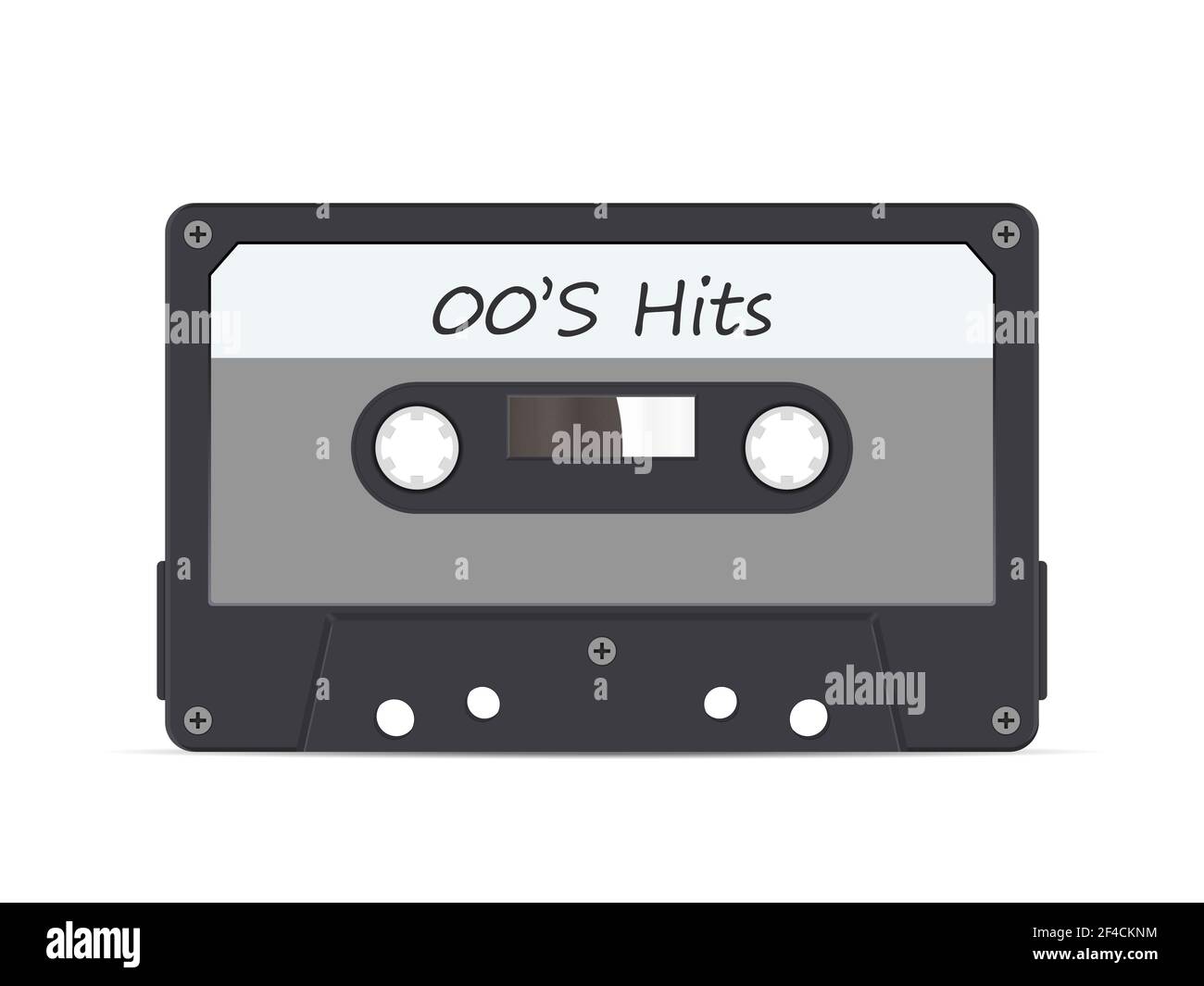 Cassette tape 00s hits on a white background. Vector illustration Stock ...