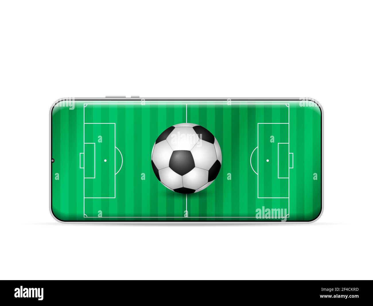 Smartphone soccer on a white background. Vector illustration Stock ...