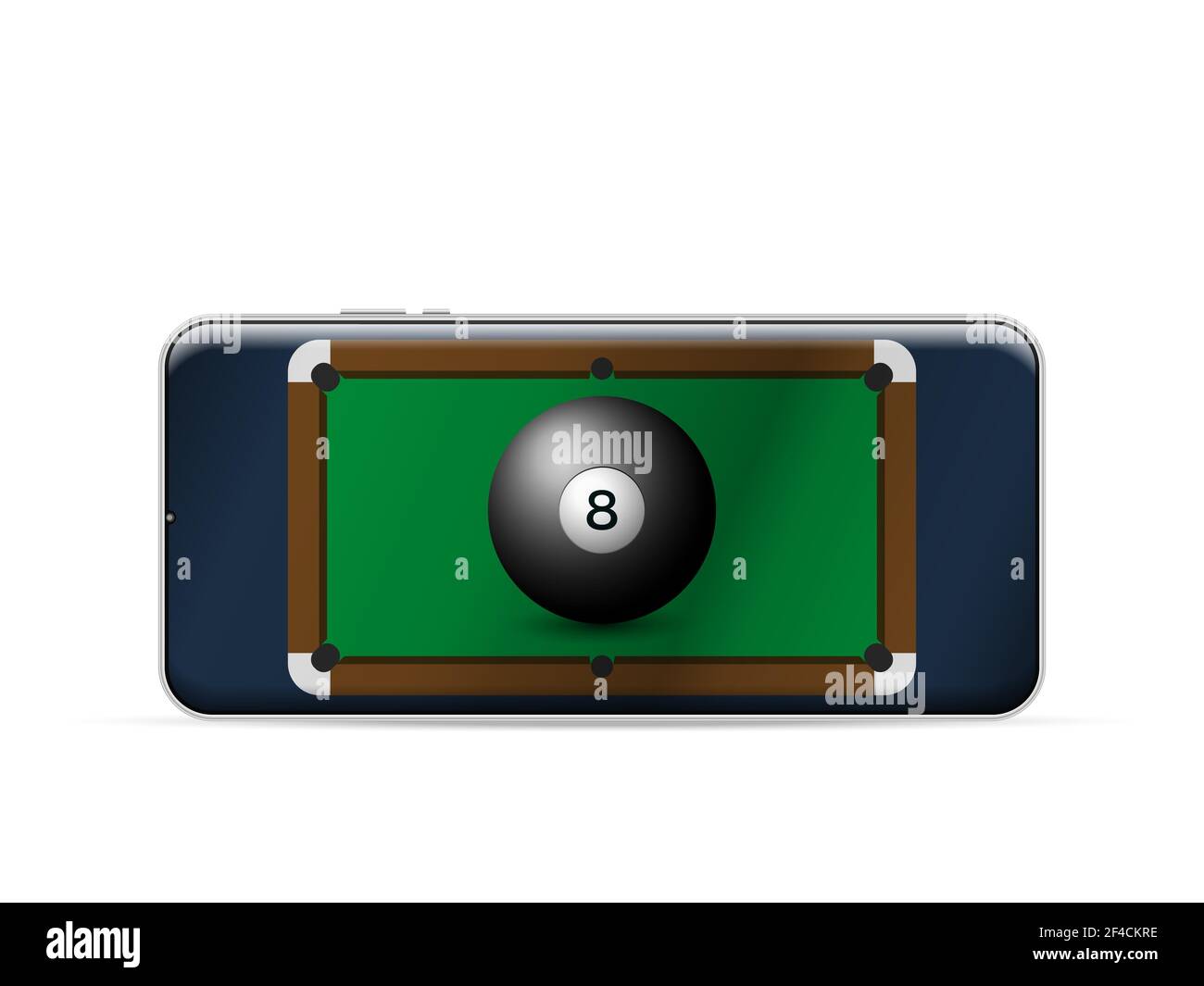 Smartphone billiard on a white background. Vector illustration Stock ...