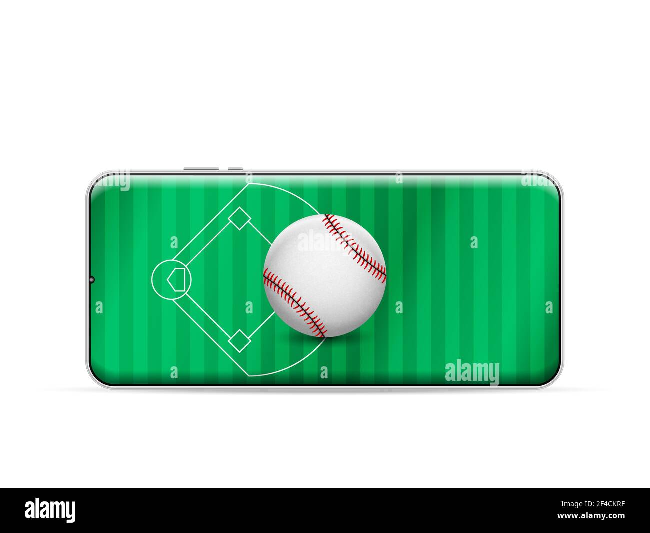 Smartphone baseball on a white background. Vector illustration Stock ...
