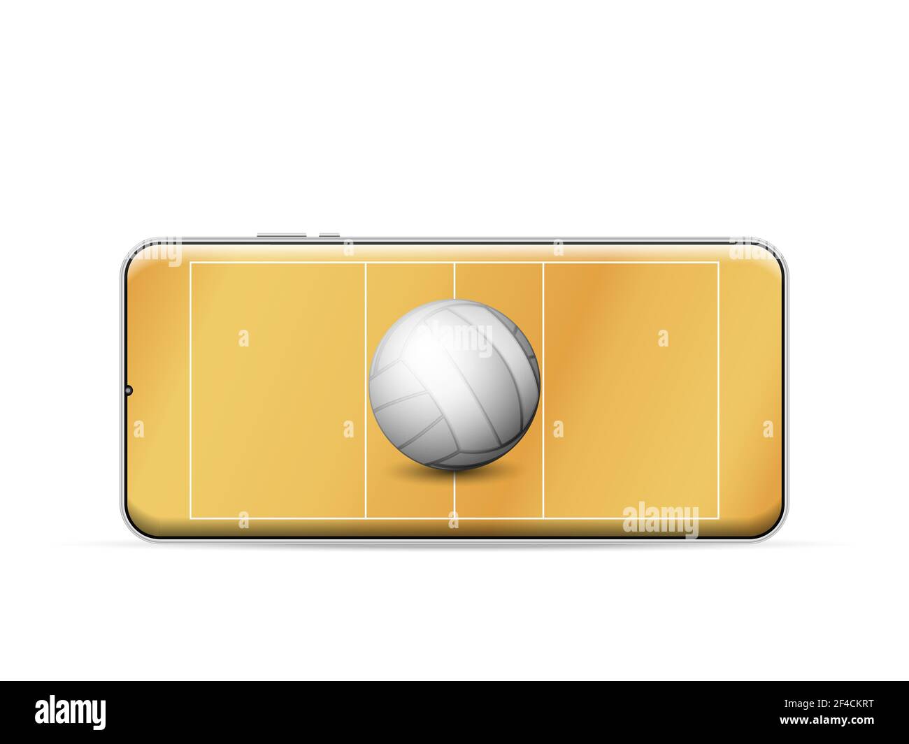 Smartphone volleyball on a white background. Vector illustration Stock ...