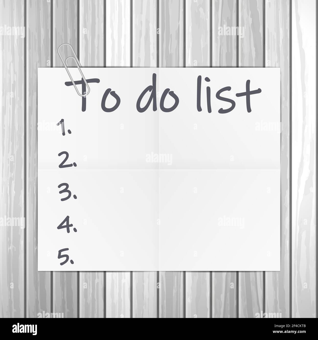 Notepad to do list text on wooden background. Vector illustration Stock ...