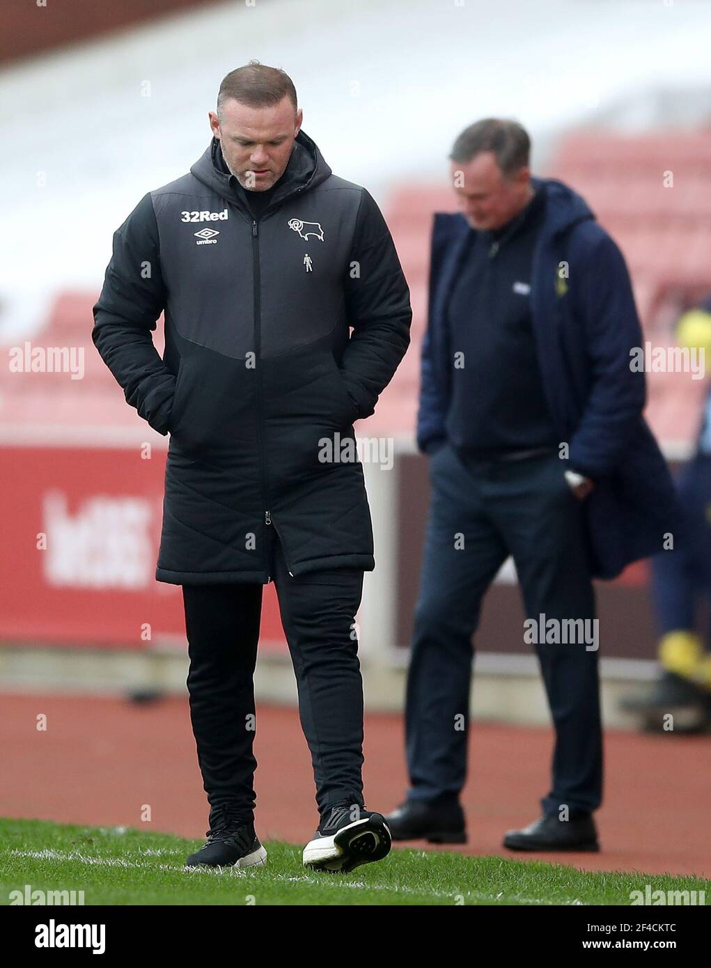 Derby County manager Wayne Rooney during the Sky Bet Championship match ...