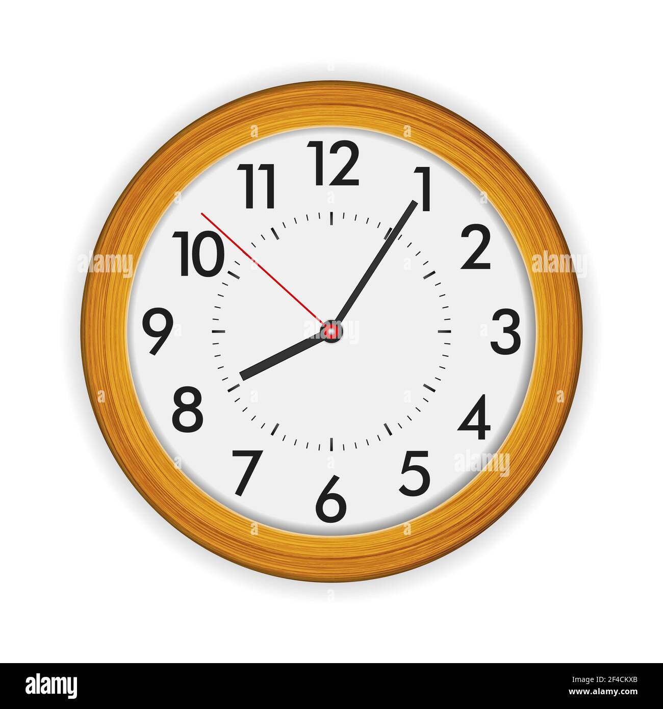 Wall clock on a white background. Vector illustration Stock Photo - Alamy