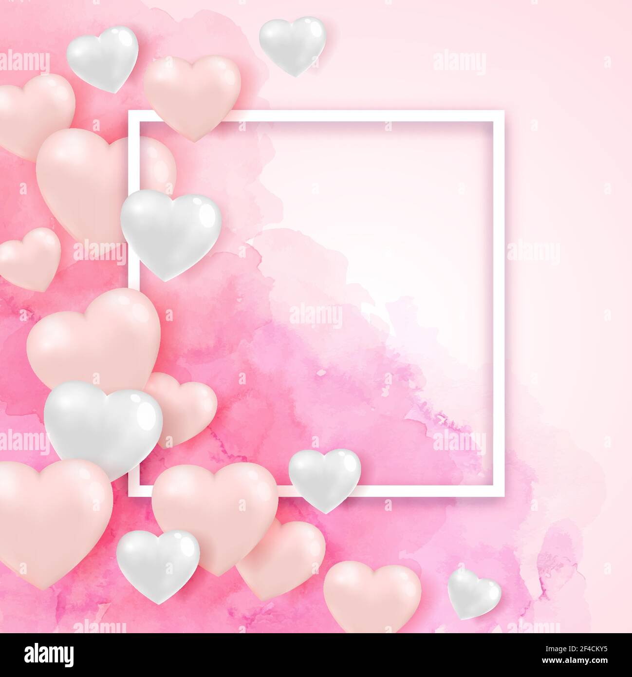 Watercolor heart balloon Stock Vector Images - Alamy