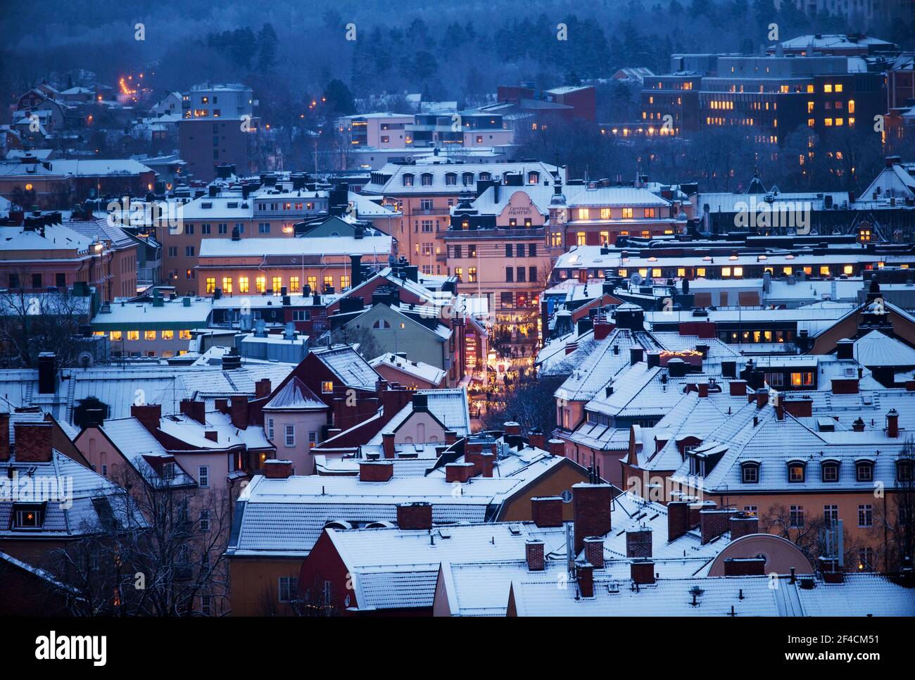 Winter in the city of Linköping Stock Photo - Alamy