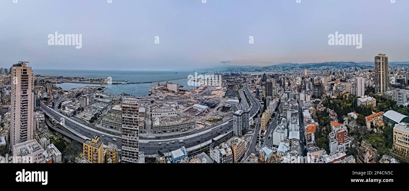 Beirut aerial view hi-res stock photography and images - Alamy