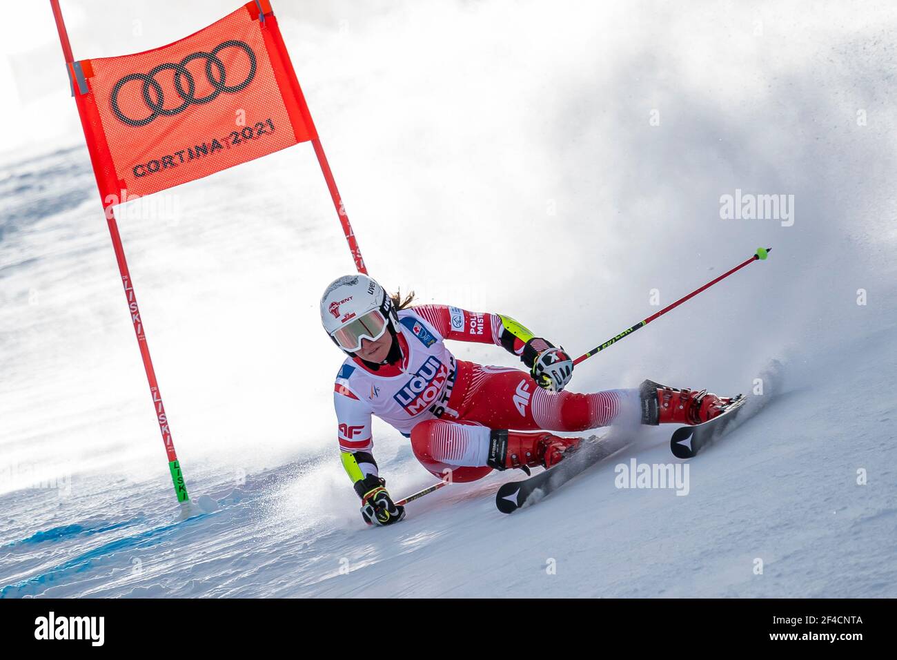 Cortina d'Ampezzo, Italy 18 February 2021: GASIENICA-DANIEL Maryna (POL) competing in the ...