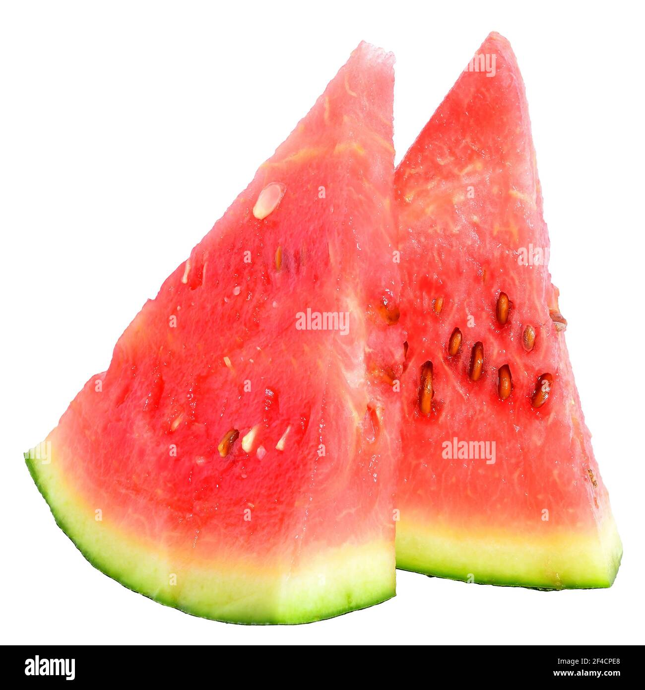 Two part of a ripe watermelon isolated on a white background Stock ...