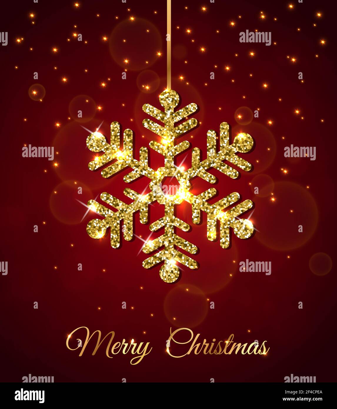 Glitter golden snowflake on Stock Vector Images - Alamy