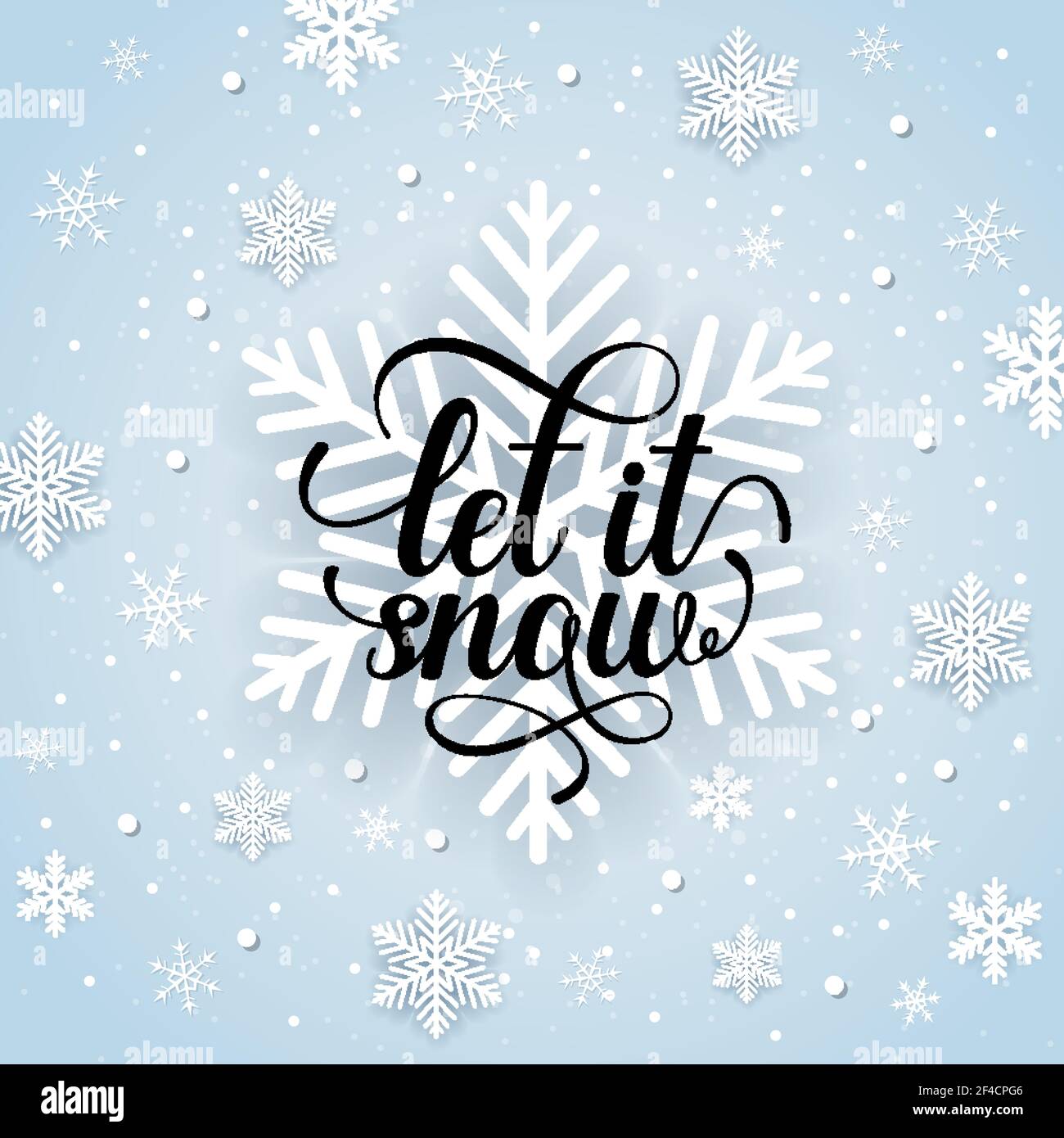Christmas and new year holiday winter background with snowflakes and ...