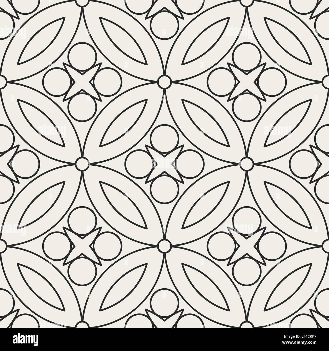 Decorative geometrical seamless pattern. Traditional oriental ...