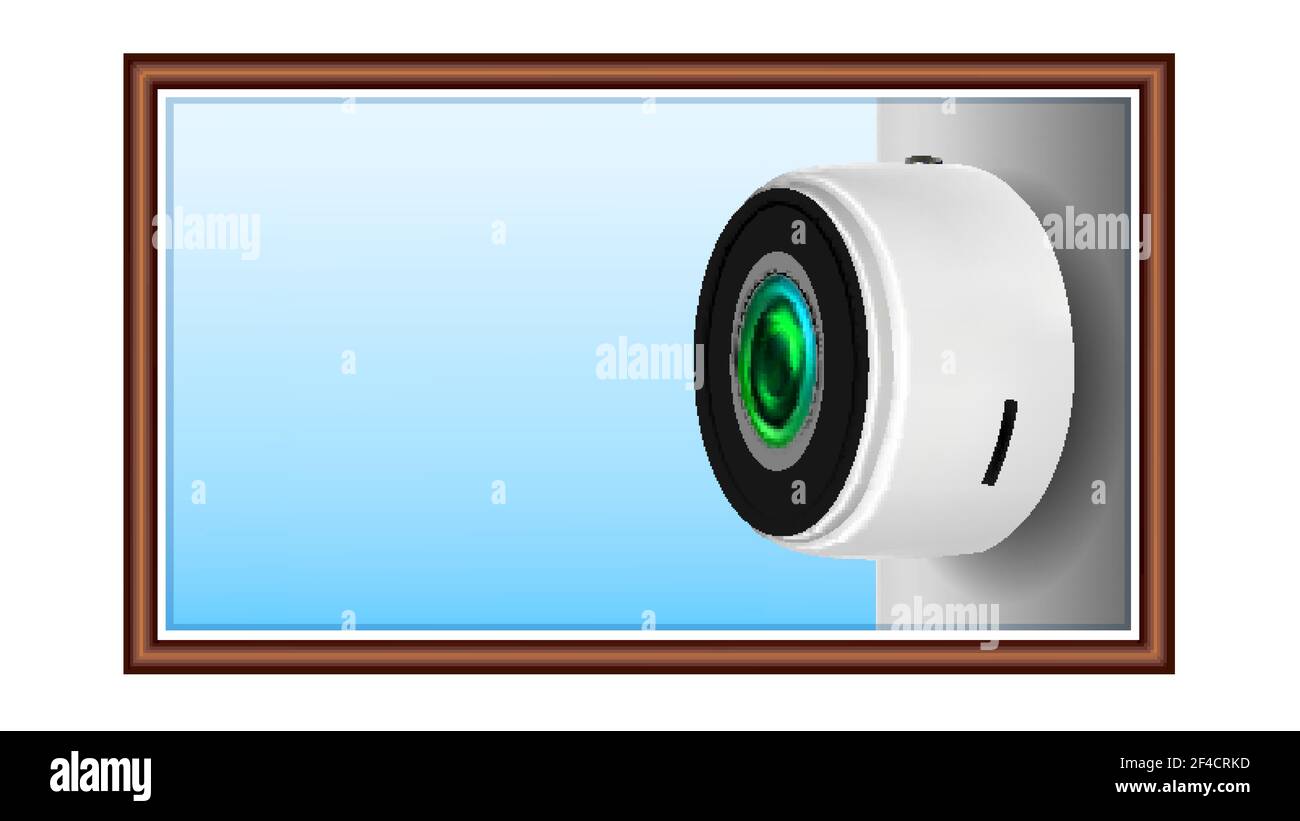 Cctv Camera On Warning Nameplate Poster Vector Stock Vector Image & Art ...
