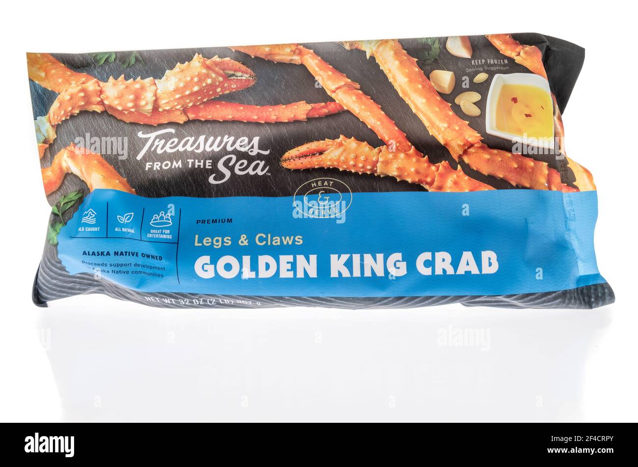 Winneconne, WI - 19 March 2021: A package Treasures from the sea golden ...