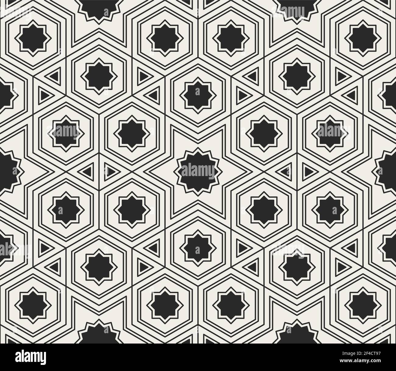 Decorative geometrical seamless pattern. Traditional oriental ...