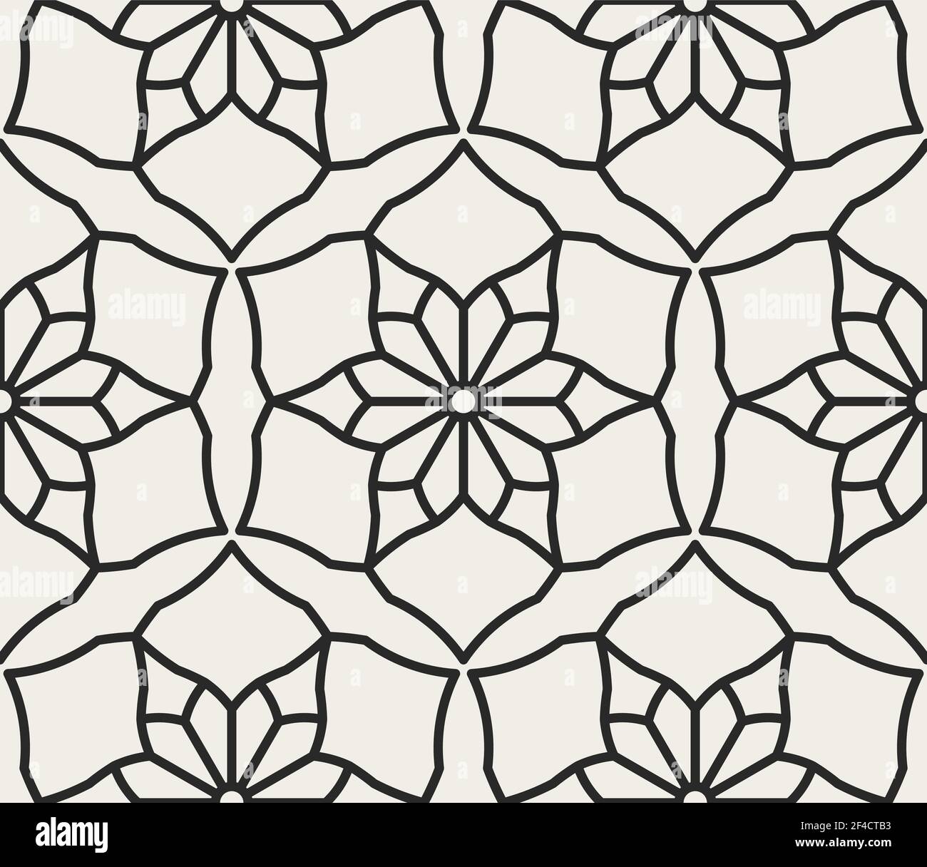 Decorative geometrical floral seamless pattern. Traditional oriental ...