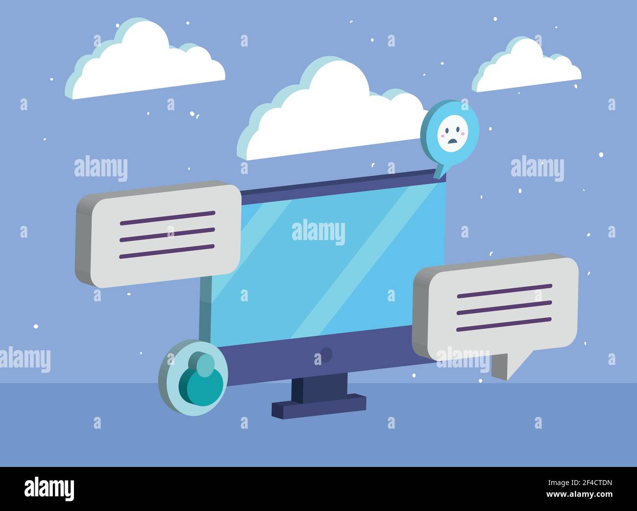 Social media multimedia bubbles Stock Vector Images - Alamy