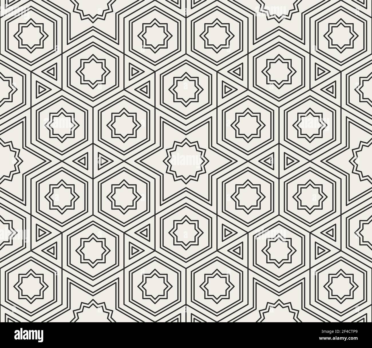 Decorative geometrical seamless pattern. Traditional oriental ...
