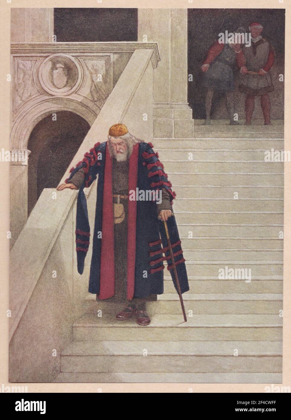 Shylock leaving the Ducal Palace - The Merchant of Venice Stock Photo ...