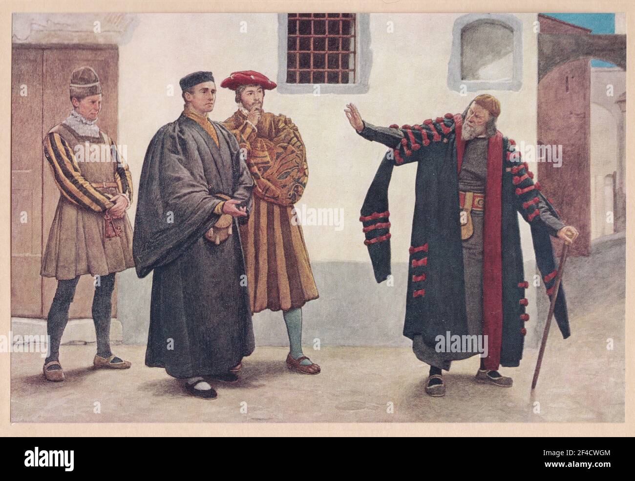 Shylock, Antonio, Salarino and Gaoler 'Tell me not of mercy - Gaoler ...