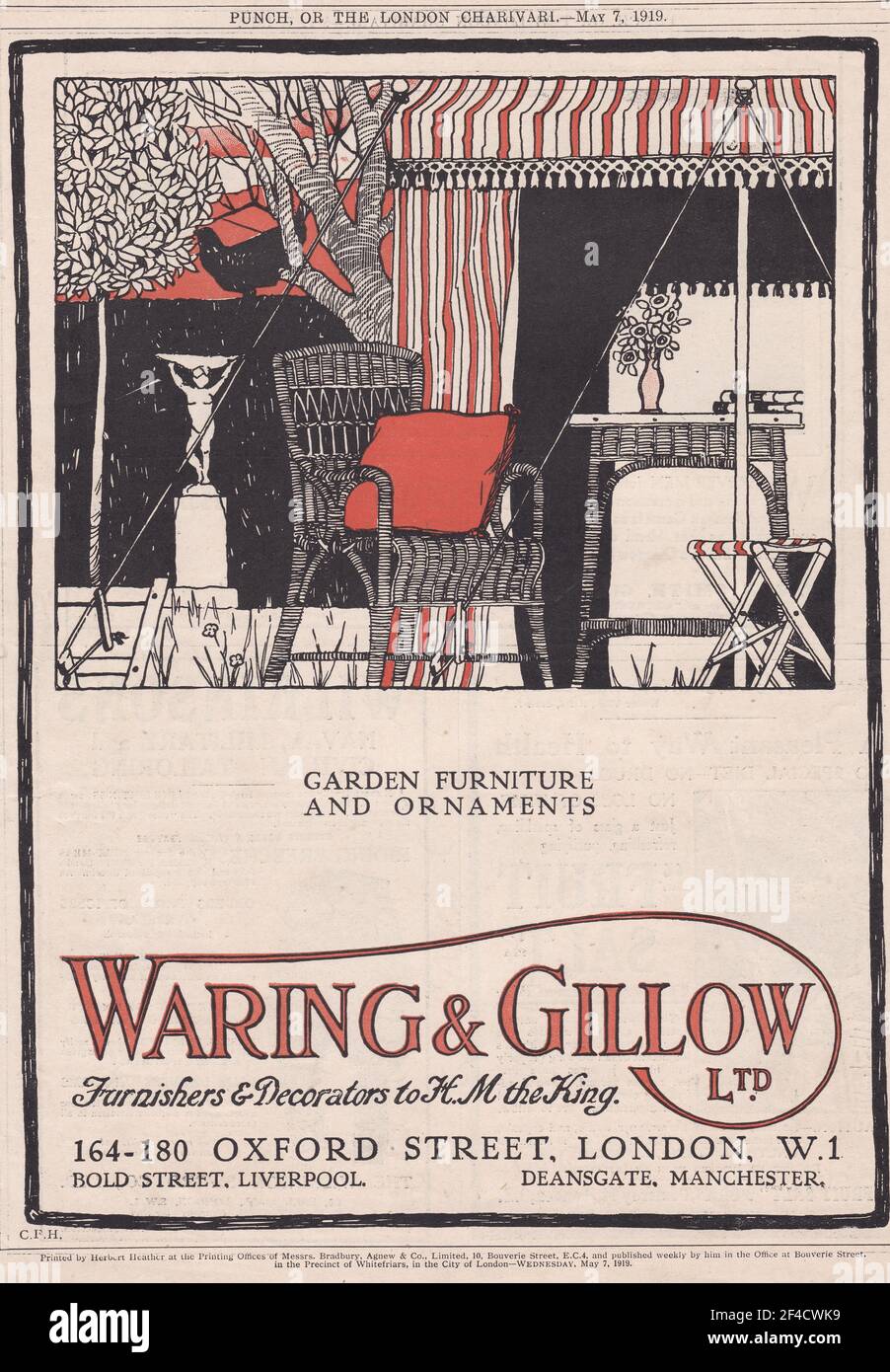 Vintage advert for Waring & Gillow Ltd - Furnishers and Decorators to H ...