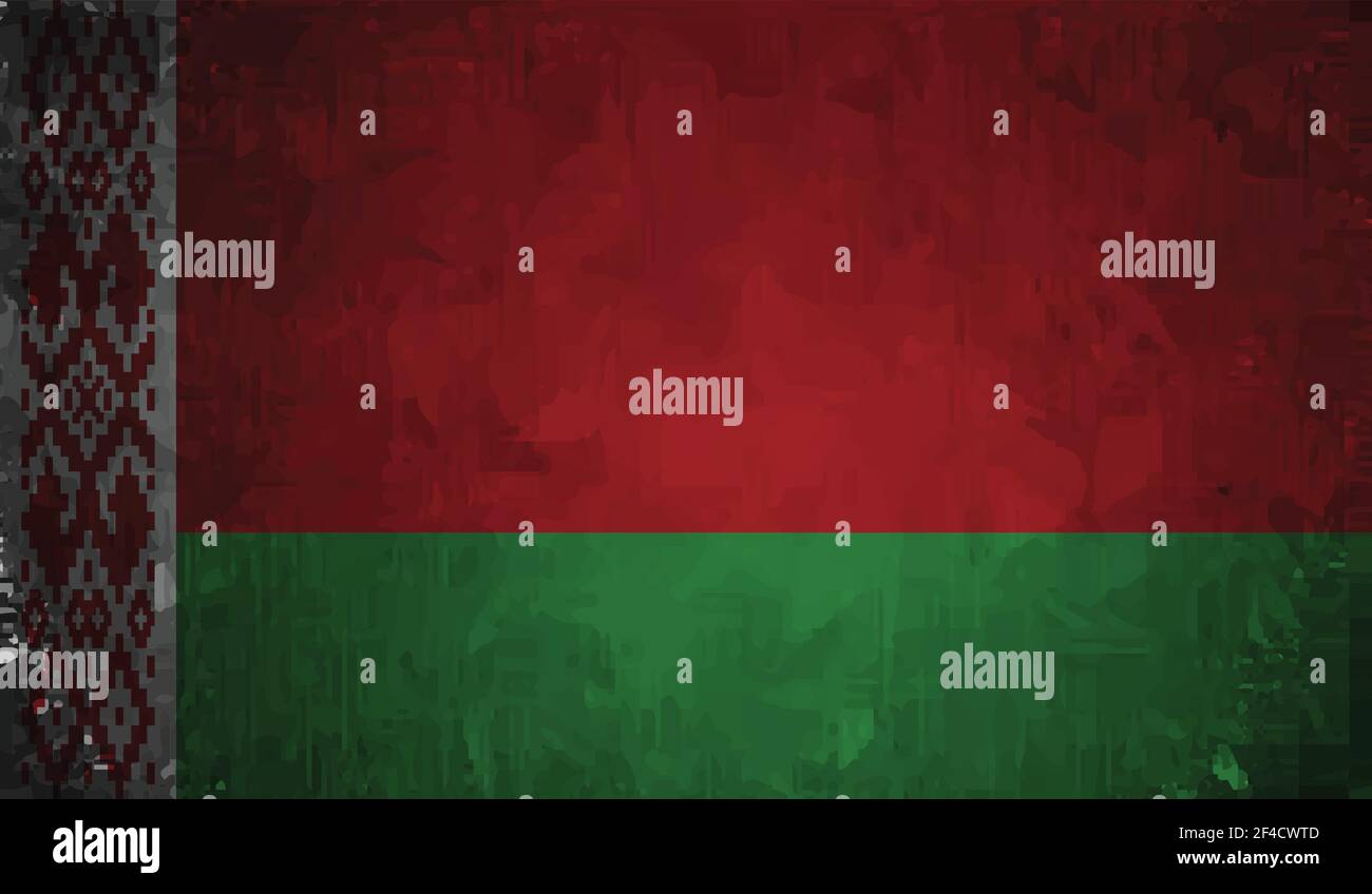 Belarus flag waving grunge Stock Vector Images - Alamy