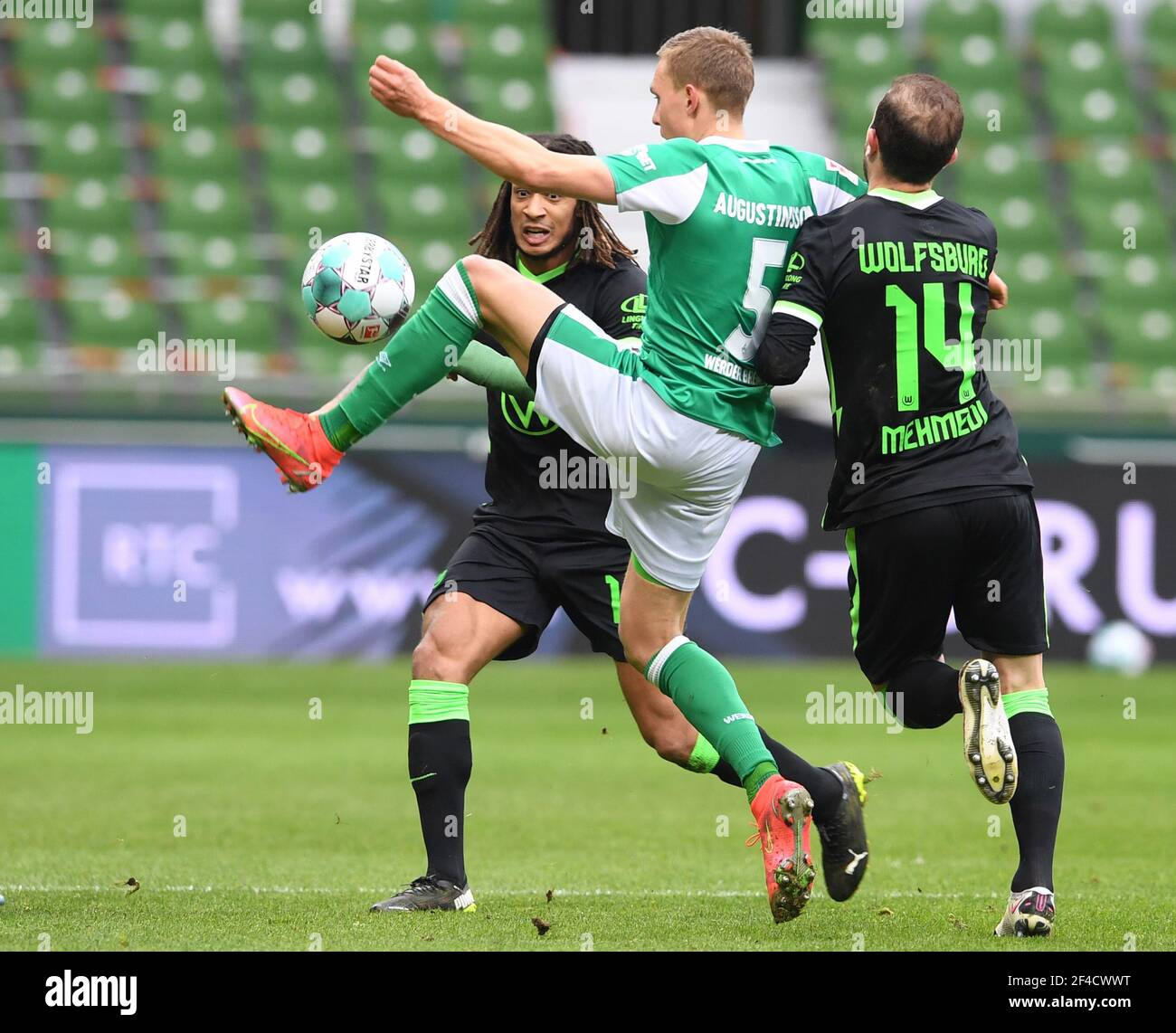 Bremen, Germany. 20th Mar, 2021. Football: Bundesliga, Werder Bremen ...