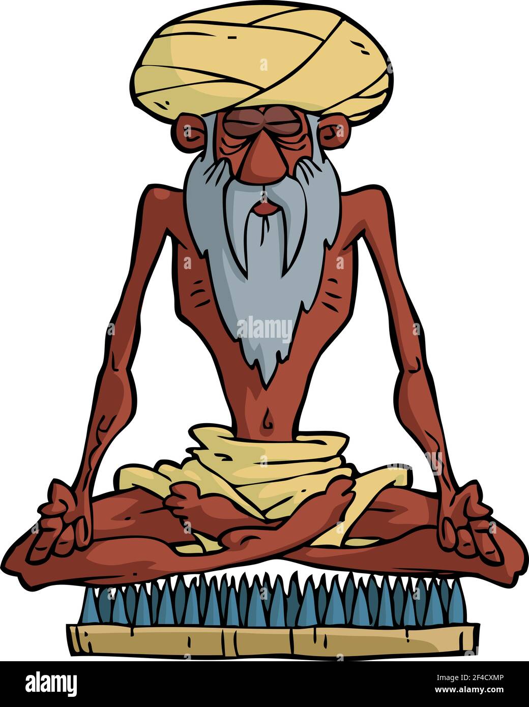 Yoga guru cartoon Stock Vector Images - Alamy