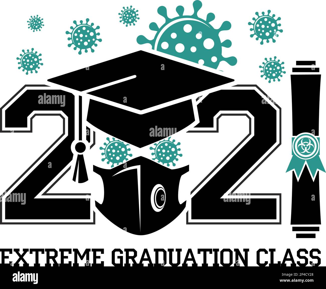 Covid graduation 2021 Stock Vector Images - Alamy