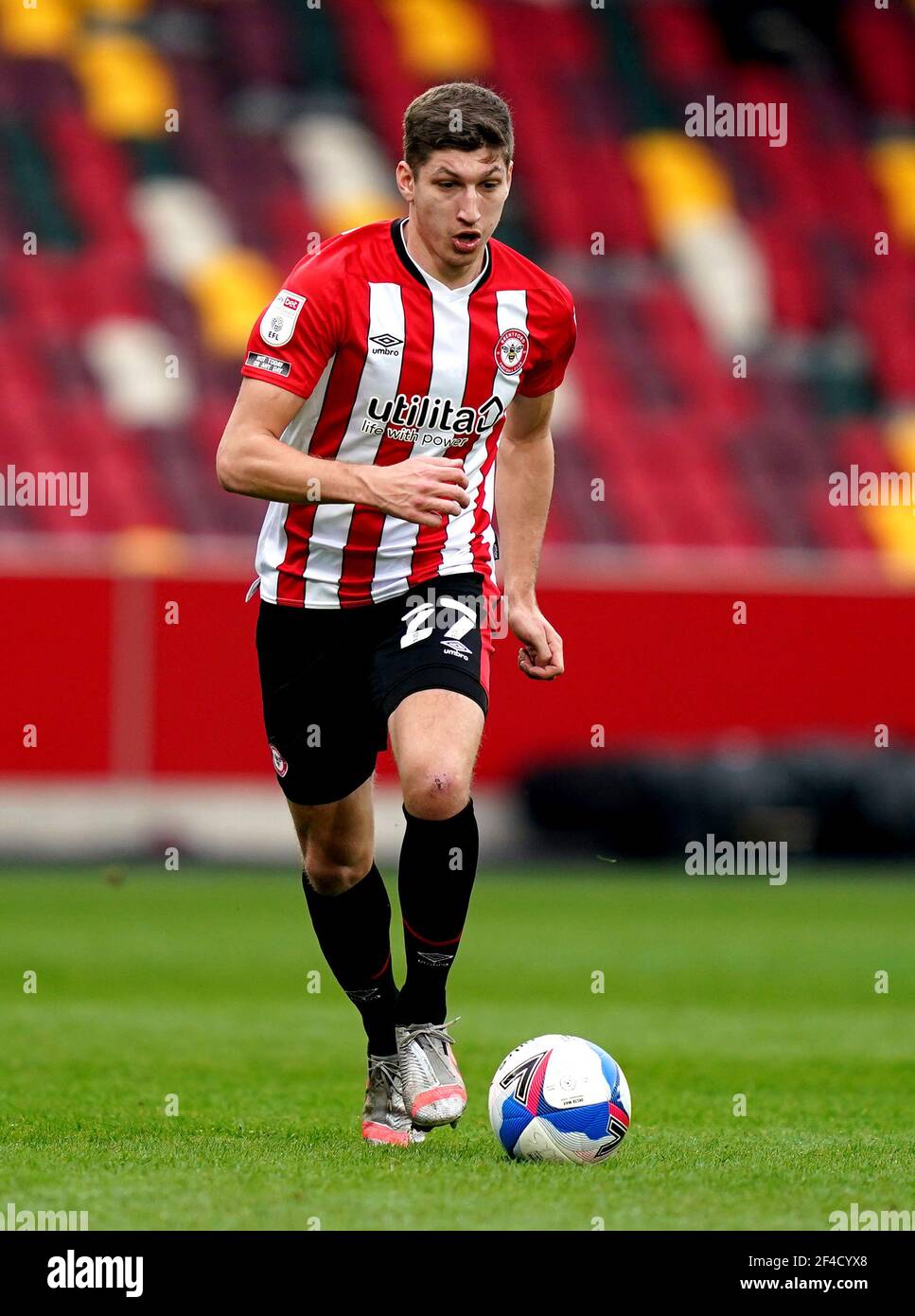 Brentford's Vitaly Janelt during the Sky Bet Championship match at ...