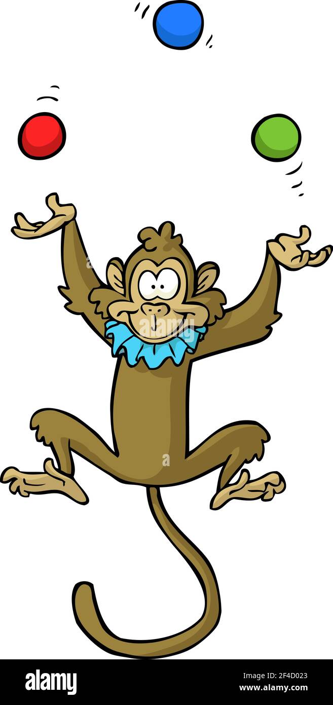 Circus monkey cartoon hi-res stock photography and images - Alamy