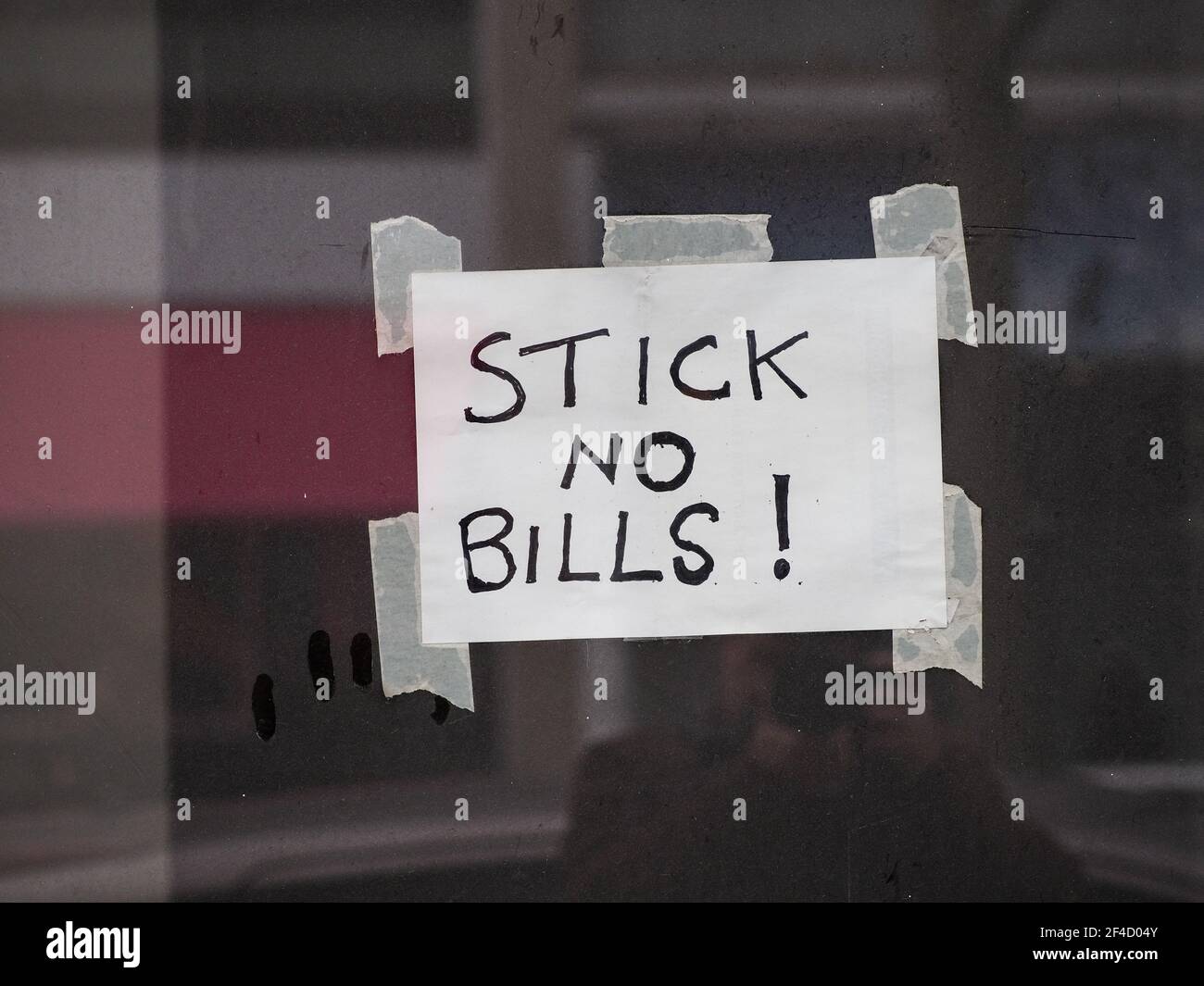 Stick no Bills Stock Photo - Alamy