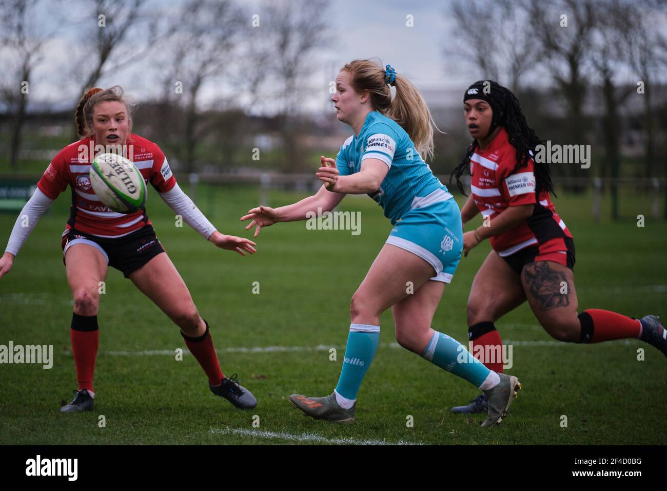 Gloucester, UK. 20th Mar, 2021. Sarah Nicholas (#10 Worcester Warriors ...