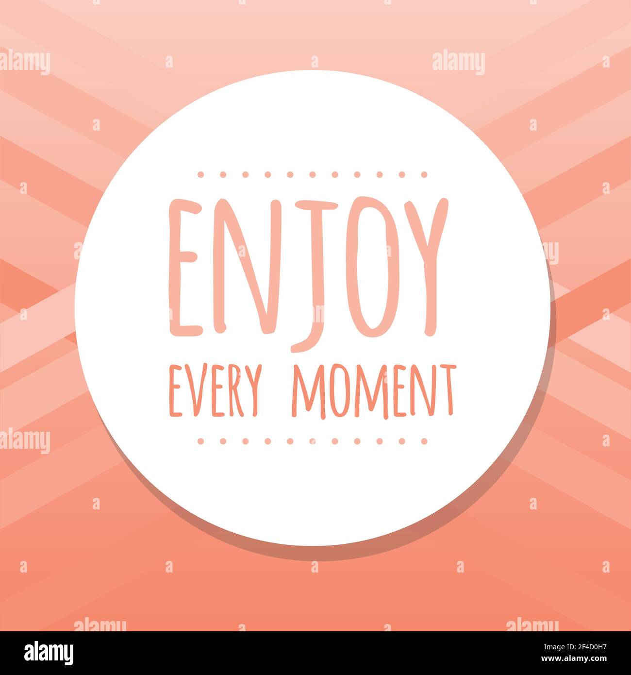 Abstract soft orange background with quote: "Enjoy every moment ...