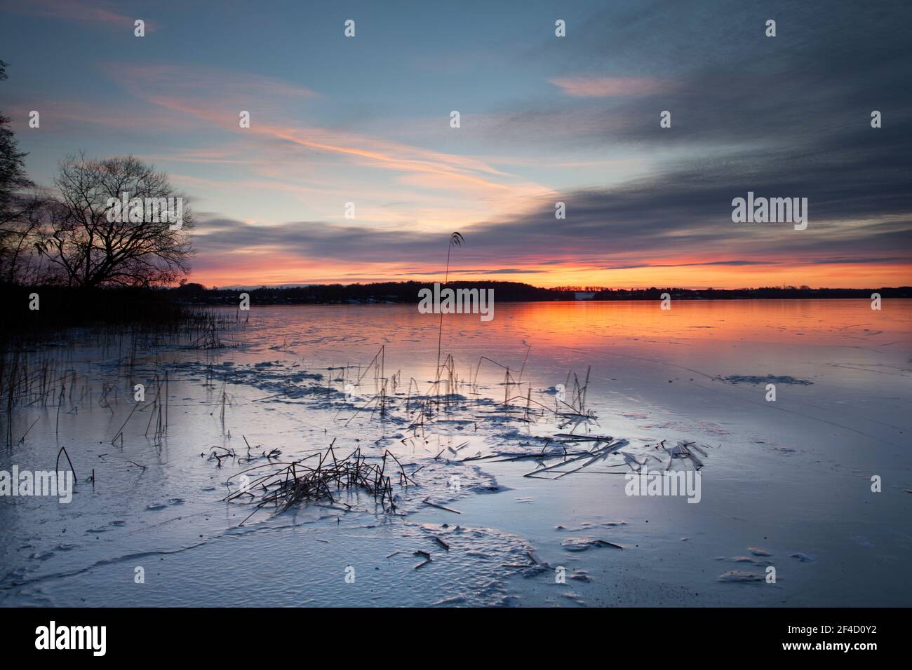 View on a beautiful lake in denmark scandinavia north of copenhagen ...